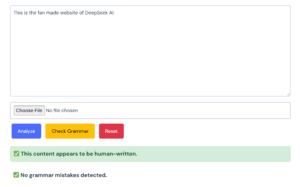 DeepSeek AI Detector | Trusted AI Checker for ChatGPT, GPT-4 & Gemini